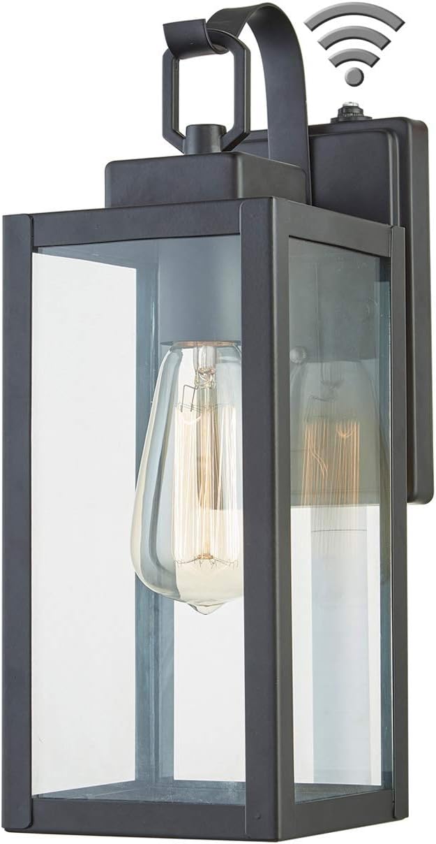 WISBEAM Dusk to Dawn Outdoor Wall Lantern, Wall Sconce as Porch Light ...