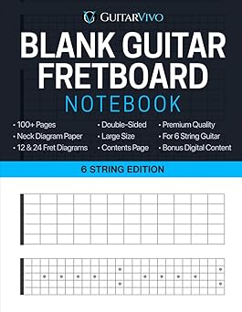 Amazon.com: Blank Guitar Fretboard Notebook: 450+ Large Neck Diagrams ...