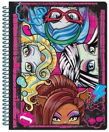 Amazon.com: Ghoulishly Fabulous Monster High Wide Ruled Notebook Back ...