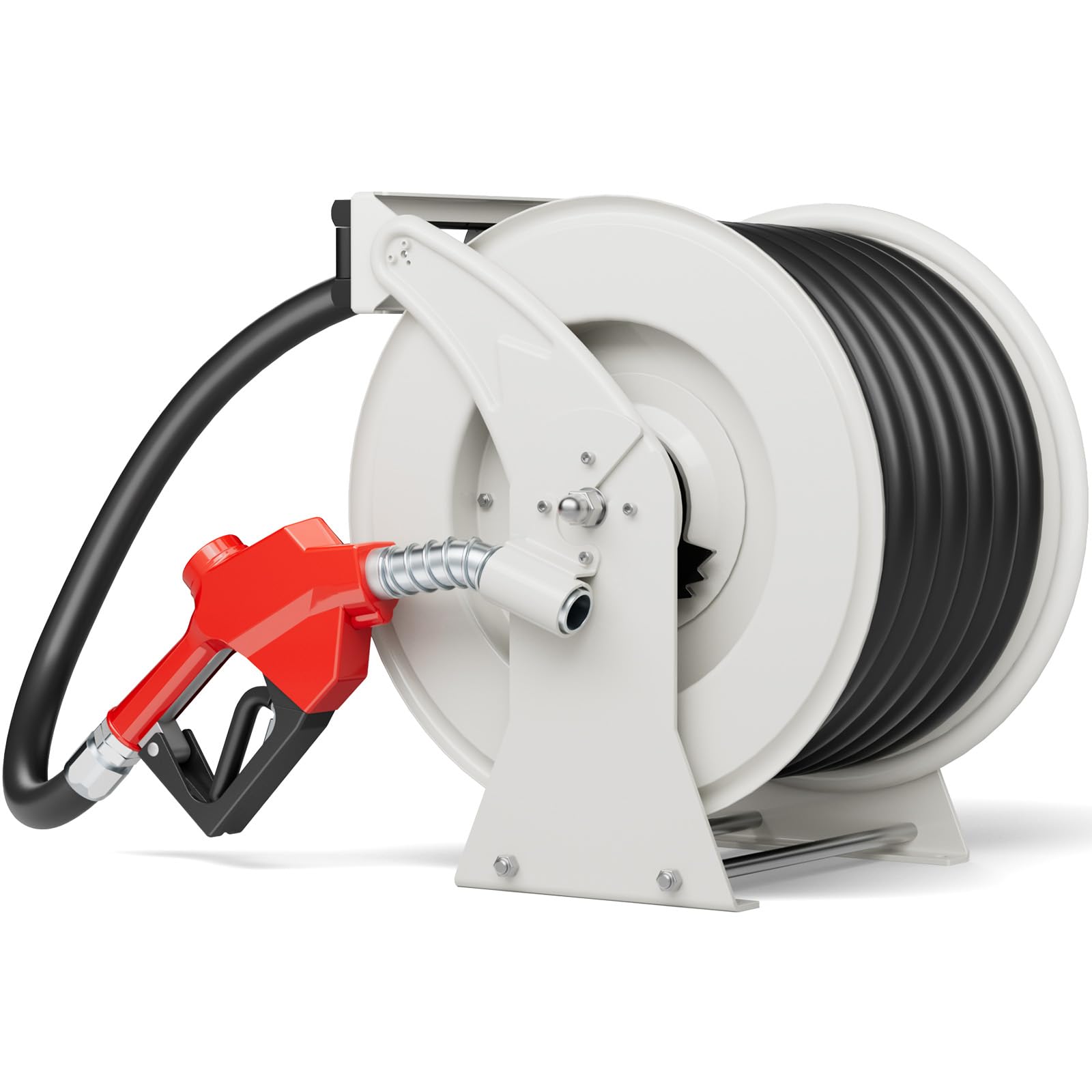 Diesel Fuel Hose Reel 1" x 50FT 300PSI Retractable Fuel Hose Reel Heavy ...