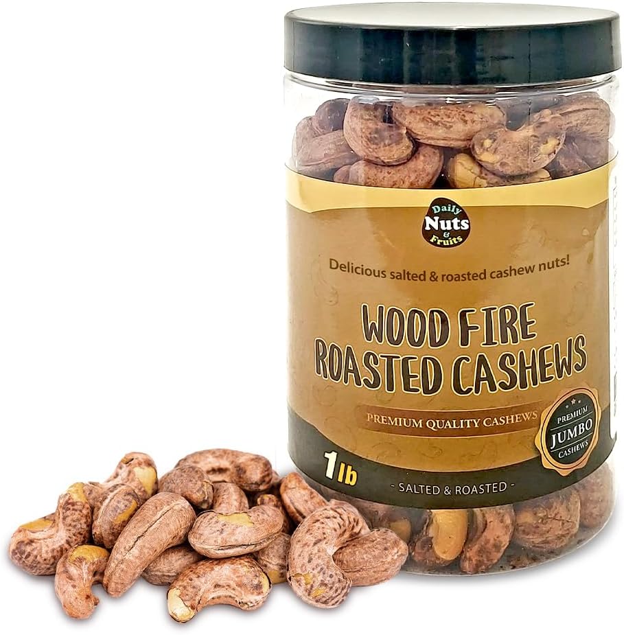 Amazon.com : Daily nuts and Fruits (DNF) - Wood-fire Roasted Cashews/Roasted Cashews 450g ...