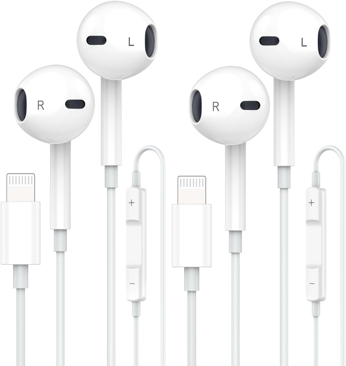 Amazon.com: Apple Earbuds, iPhone Wired with Lightning Connector [Apple ...