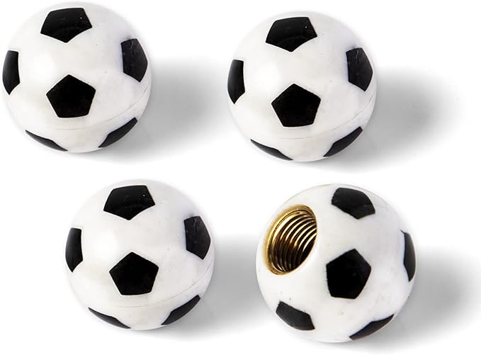 Amazon.com: GaRhomxy Soccer Ball- Football Shape Tire Valve Stem Caps ...