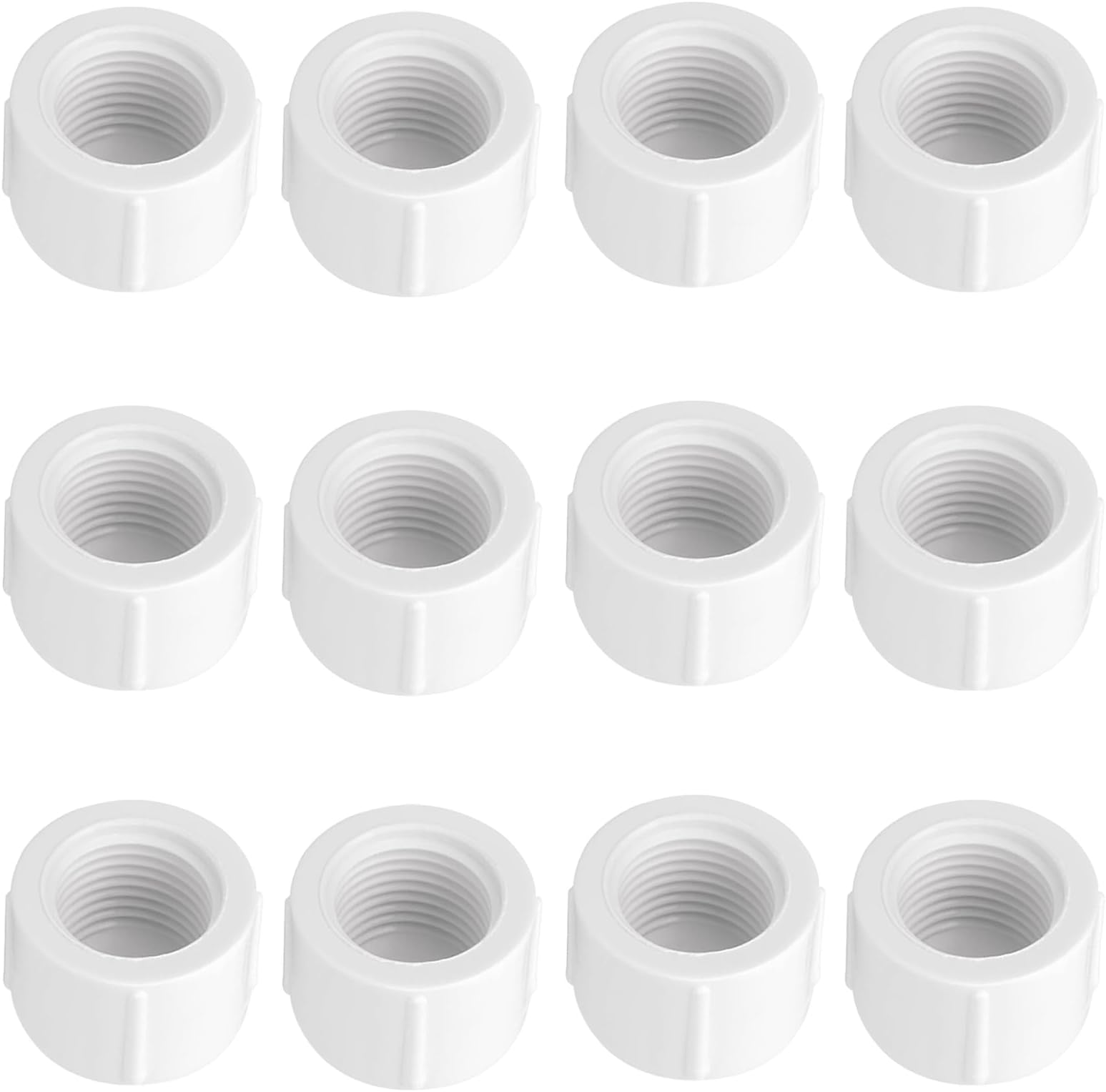 Amazon.com: 25Pack 1/2 Pvc Cap Female, Sch 40 PVC Pipe threaded Cap ...