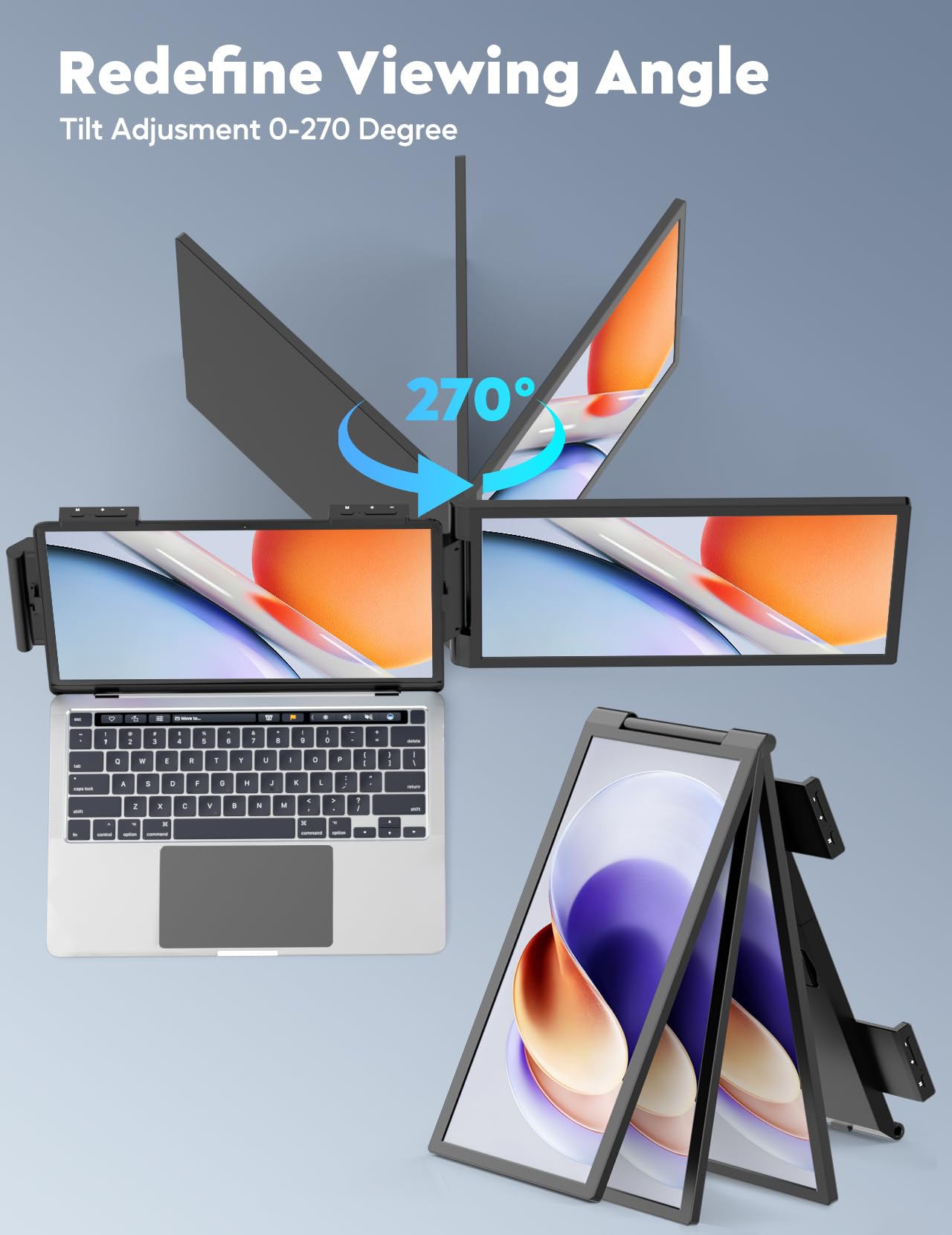 Snapklik.com : Laptop Screen Extender,14" FHD 1080P IPS Dual Screen ...