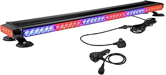 Amazon.com: WOWTOU גג בטיחות מהבהב 80 LED אדום כחול חירום מהבהב אור בר ...