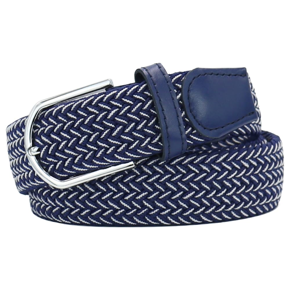 Amazon.com: Huyfhksd Multicolored Elastic Woven Golf Belts Casual ...