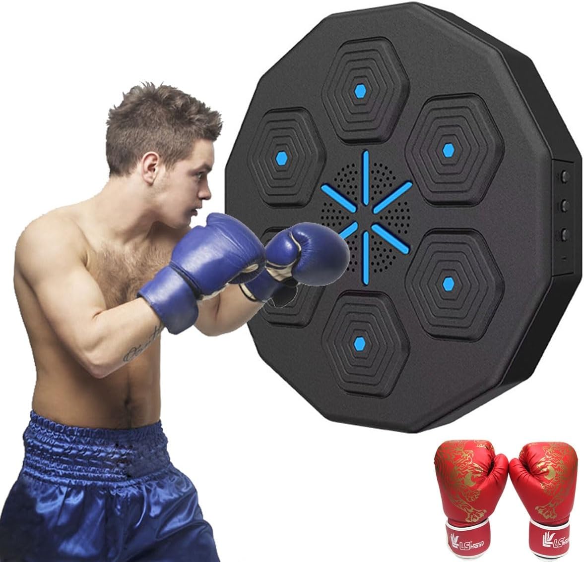 Mpared Smart Boxing Machine with LED Lighting Effect & Bluetooth Music ...