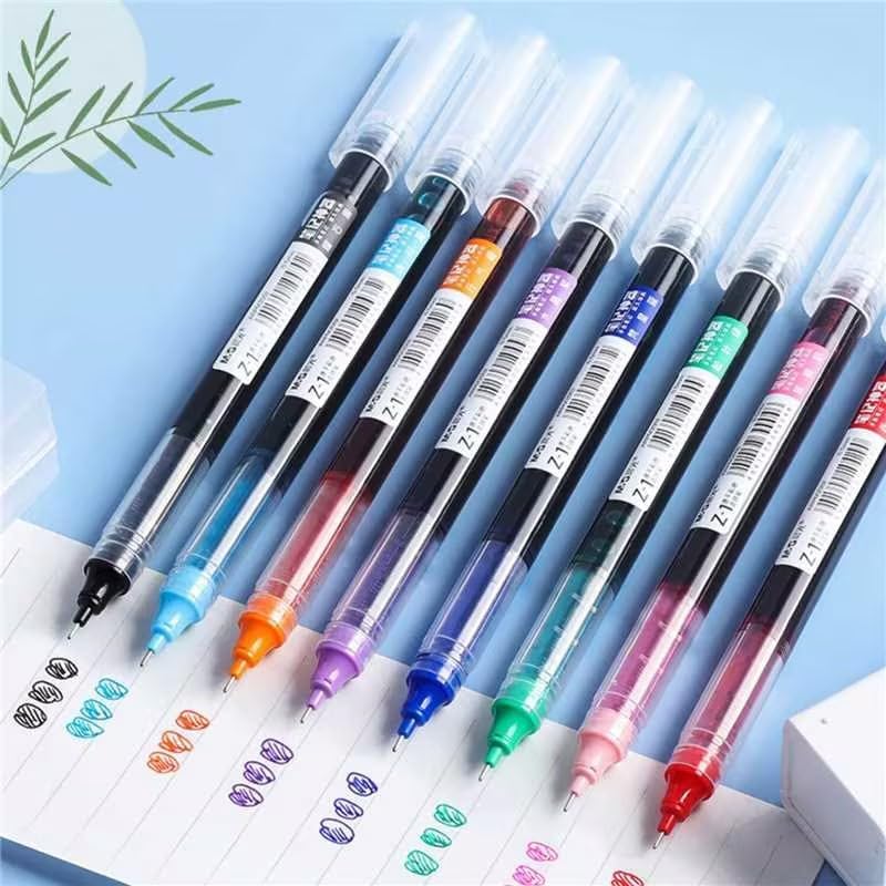 Amazon.com: M&G 8 PCS Colored Gel Pens Rolling Ball Pens Quick Dry Ink ...