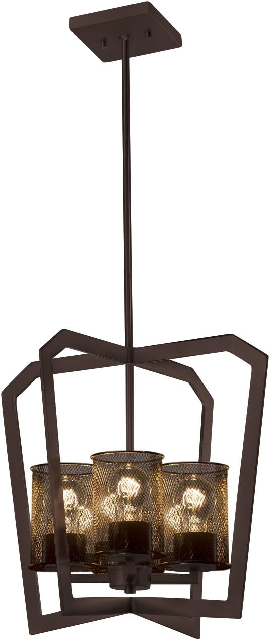 Wire Mesh - Aria 4-Light Intersecting Chandelier - Cylinder with Flat ...