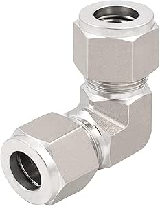 Amazon.com: Pysrych Stainless Steel 316L Forged Compression Tube Fitting 90 Degree Elbow with ...