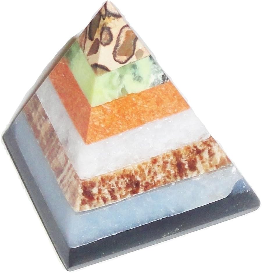 Amazon.com: Peru Treasure 7 Stones Healing Pyramid Top Leopardite ...
