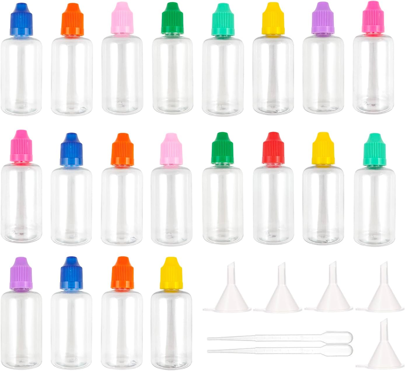Amazon.com: 20 Pieces 50ml LDPE Dropper Bottle Plastic Liquid Bottle ...