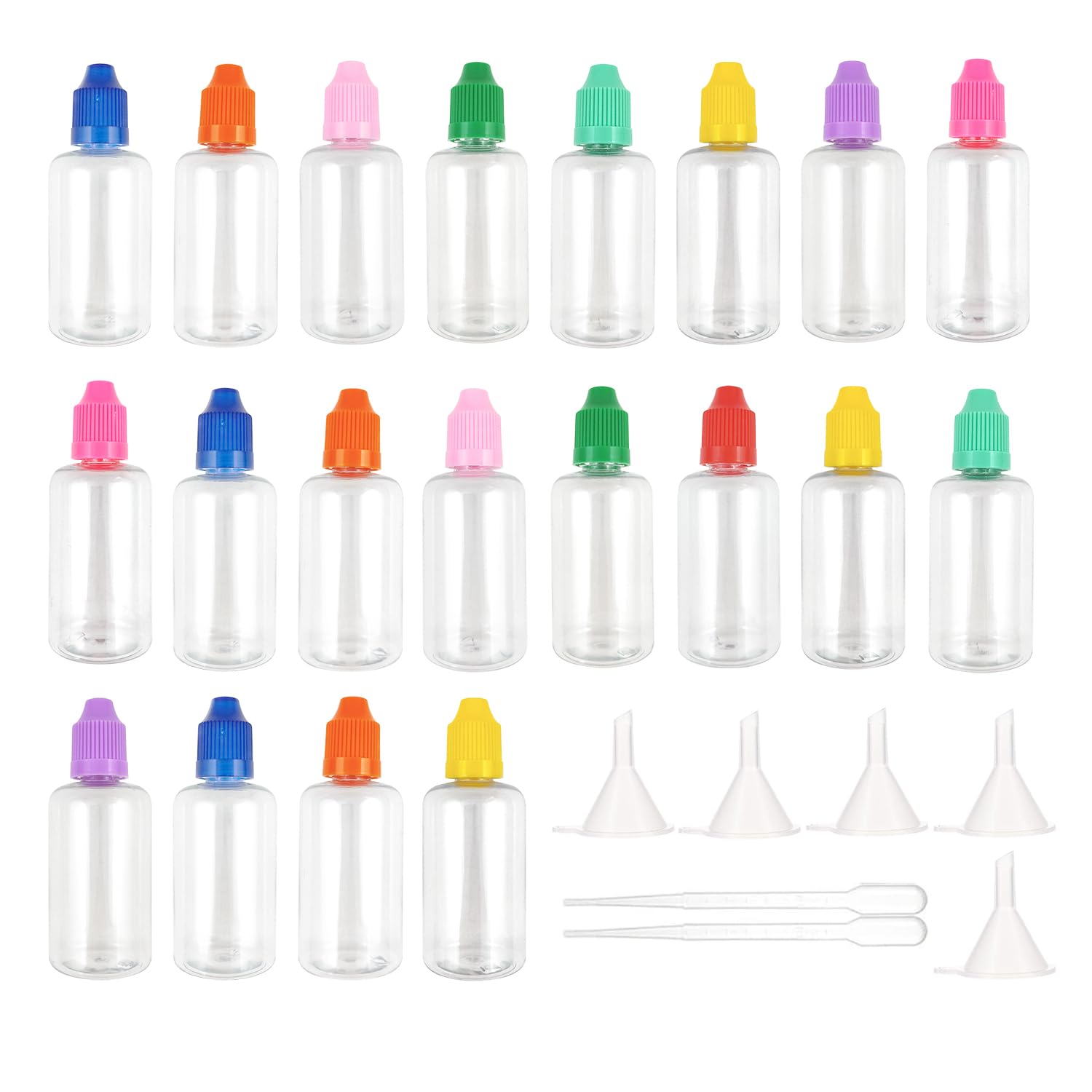Amazon.com: 20 Pieces 50ml LDPE Dropper Bottle Plastic Liquid Bottle ...