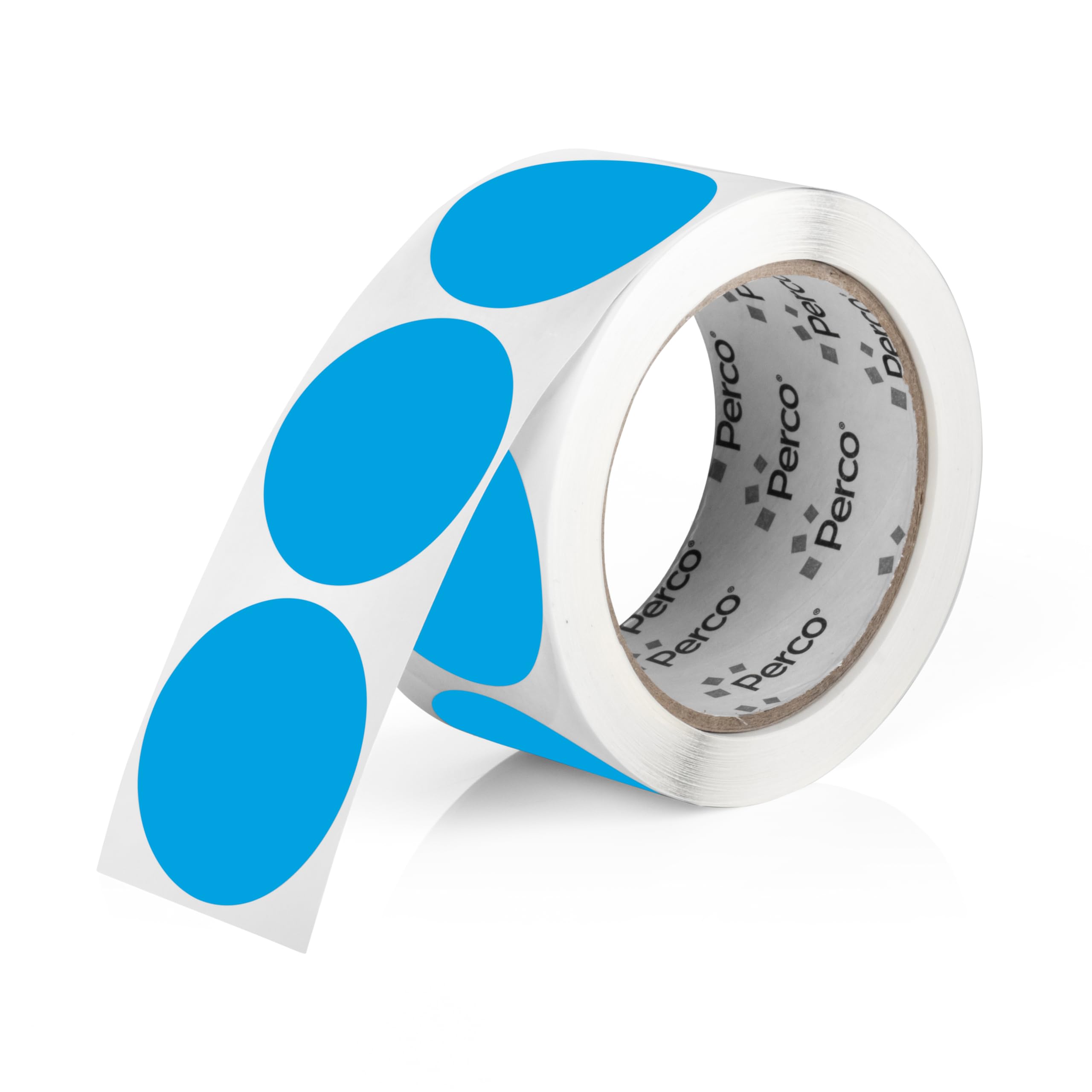 Snapklik.com : Perco Light Blue 2-Inch Round Circle Dot Sticker Labels