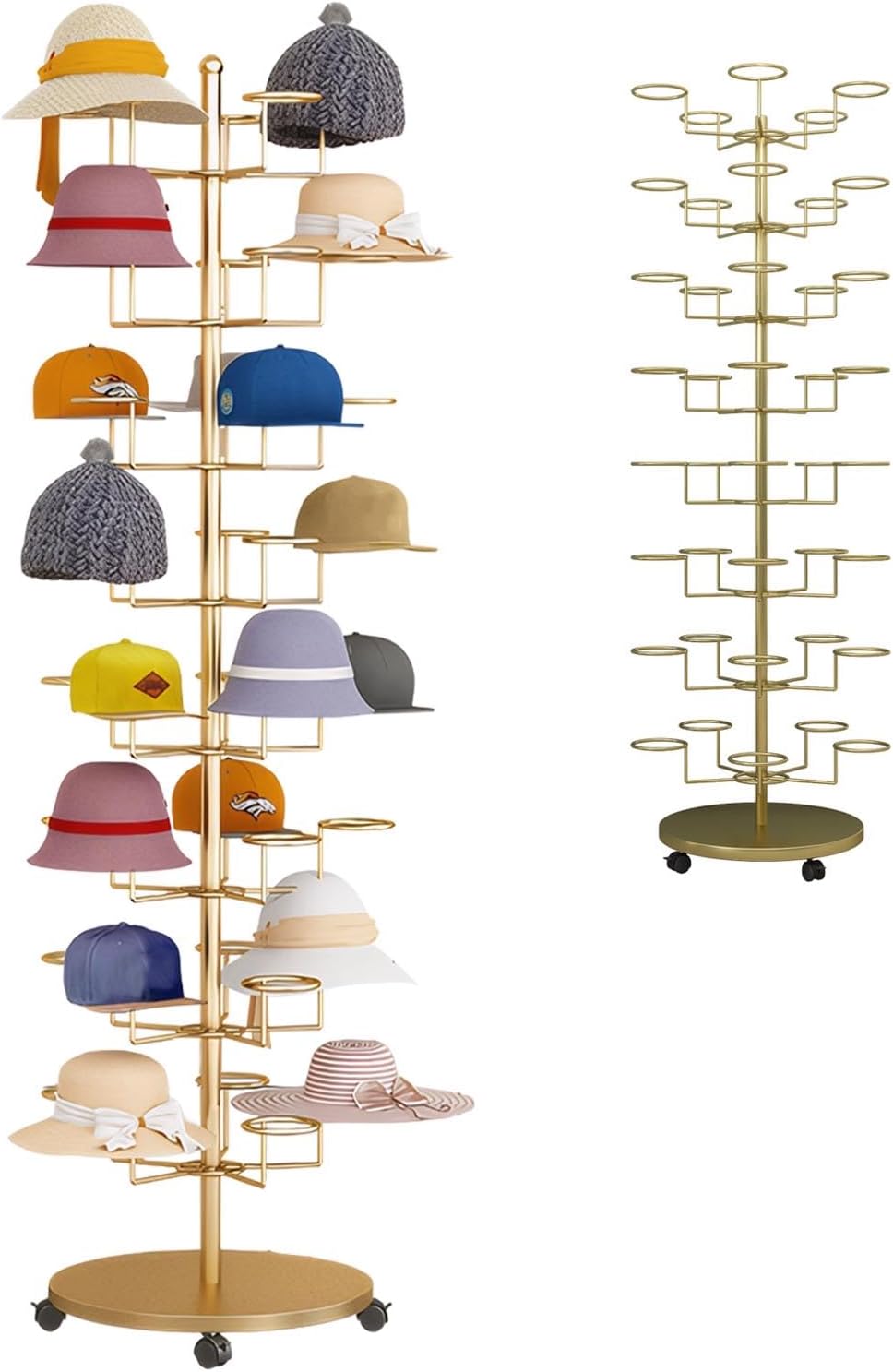 Amazon.com: Standing Hat Rack Stand, Cowboy Hat Rack with 40 Hooks, 8 ...