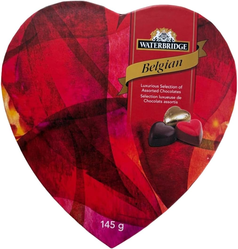 Waterbridge Belgian Assorted Chocolates, Heart-Shaped Gift Box ...