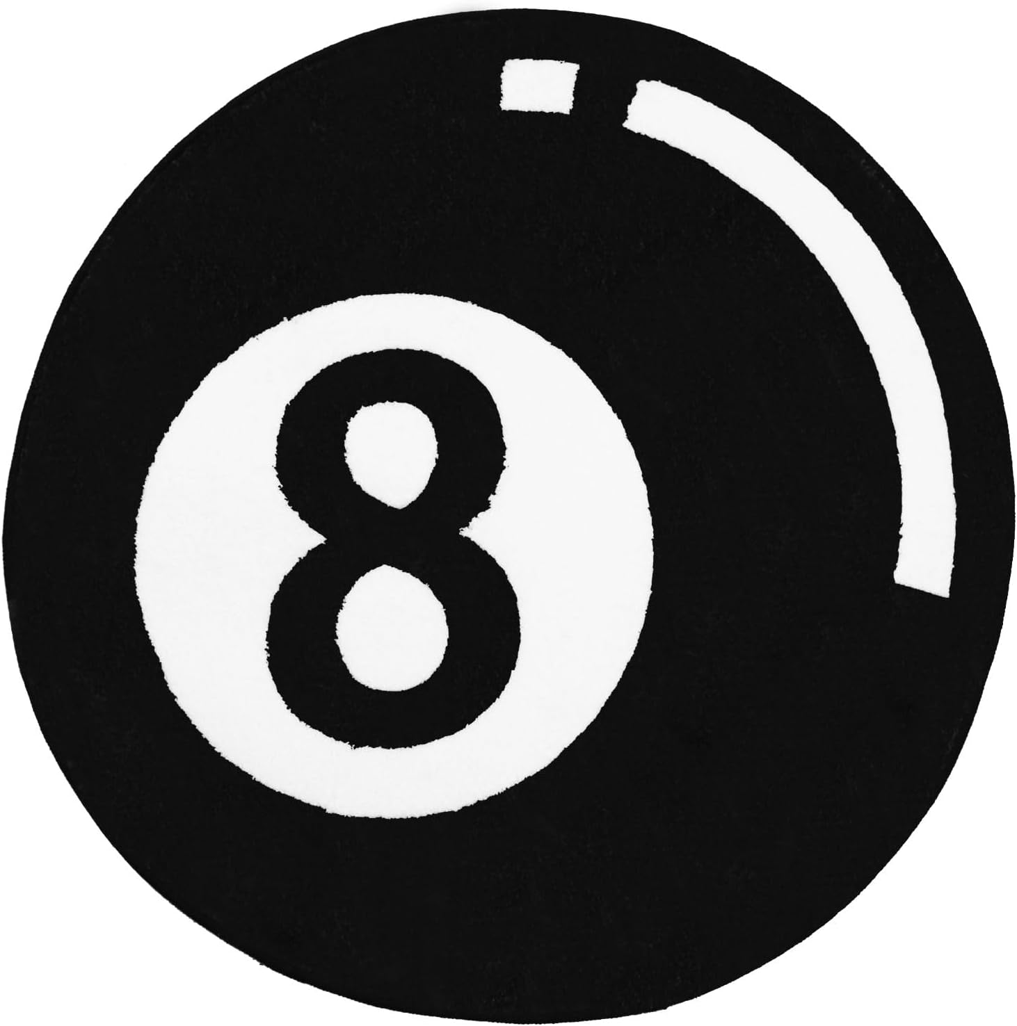 Amazon.com: 8 Ball Rug 24 Inch Round 8 Ball Rug Doormat Black and White ...