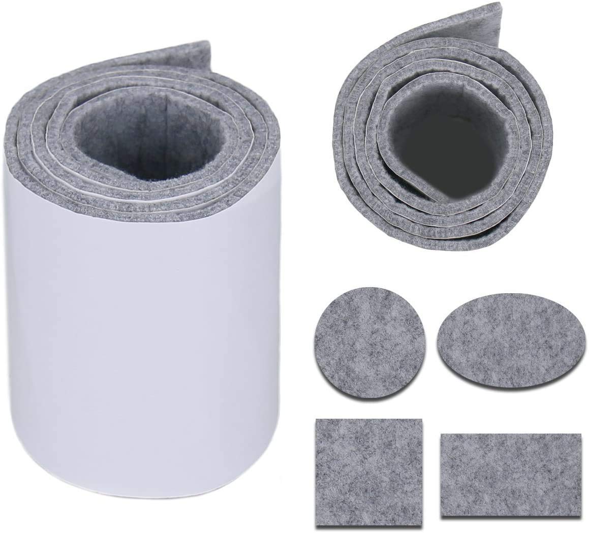 Buy DELFINO Felt Pads, Furniture Felt Strip Roll Floor Protector Pad ...