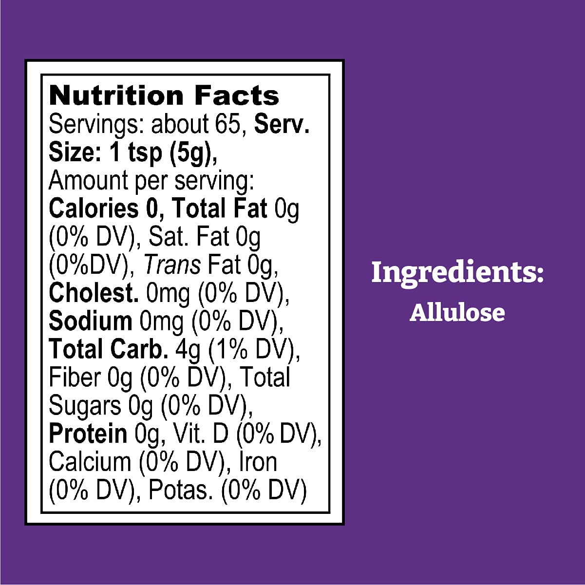 Buy Wholesome Sweeteners Allulose Syrup, Zero Calorie Liquid Sweetener ...