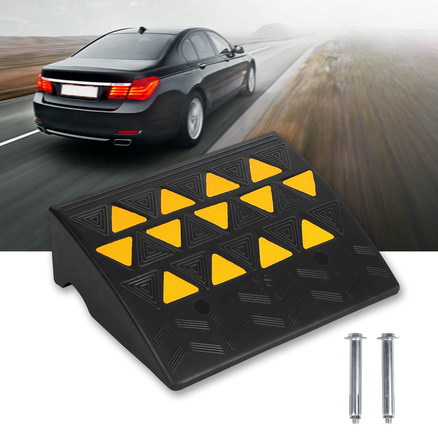 Buy toncheanRubber Kerb Ramp Heavy Duty Car Curb Ramp 16cm Heigh ...