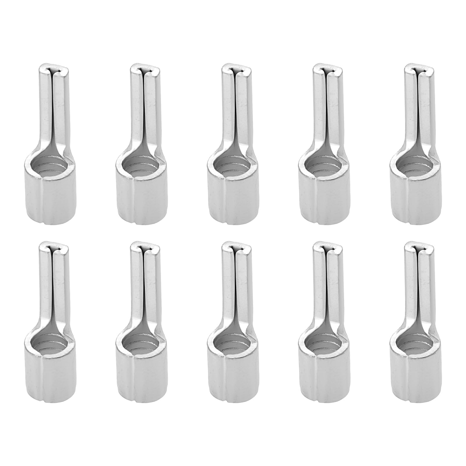 VGOL 25pcs Tinned Pure Copper Non Insulated Flat Pin Terminal Naked ...