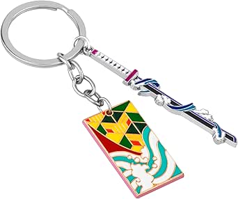 Amazon.com: Weeb Keychains Demon Slayer Keychain Set - Giyu, Tanjiro ...