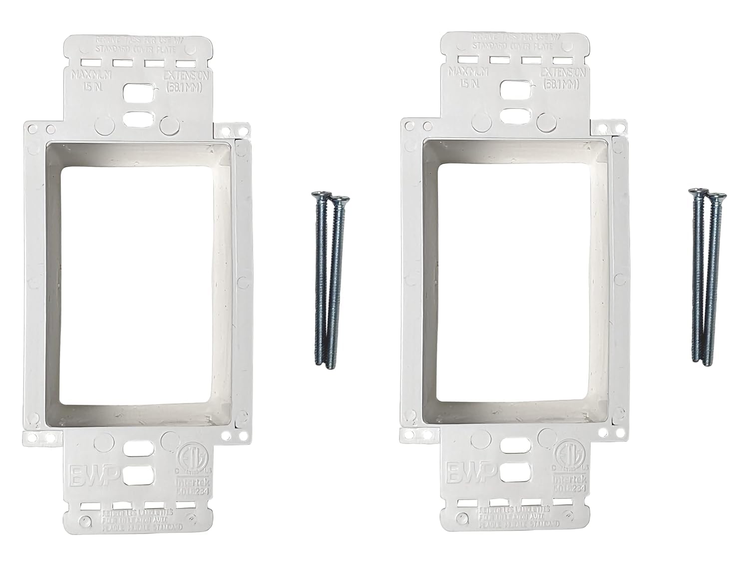 BestMounts - Electrical Power Outlet Box Extender Kit – Single Gang Box ...