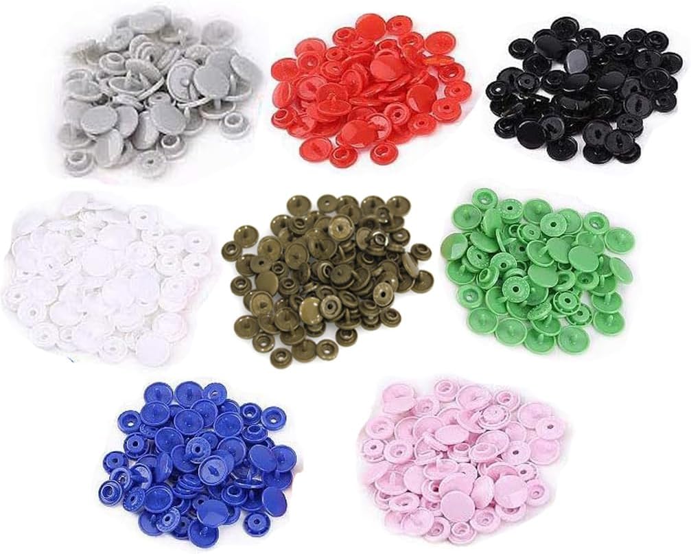 Amazon.com: 200 Sets KAM Long Prong Plastic Snaps, 8 Colors Size 20 T5 ...