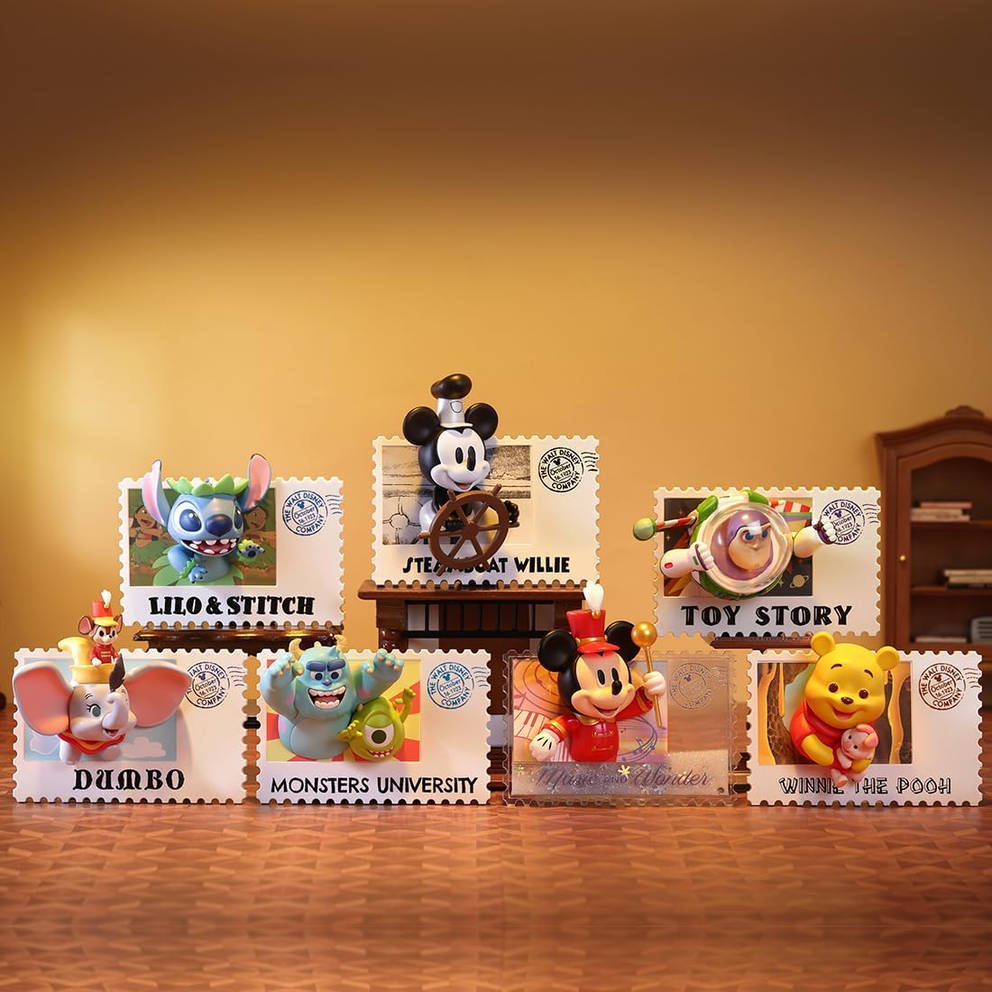 MINISO Disney Retro Stamp Collection Surprise Box Figure Model Random ...