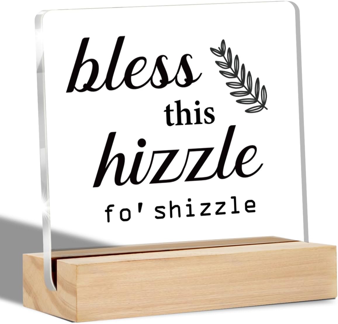 Amazon.com: Funny Christmas Mantel Table Decor, Bless This Hizzle Fo ...
