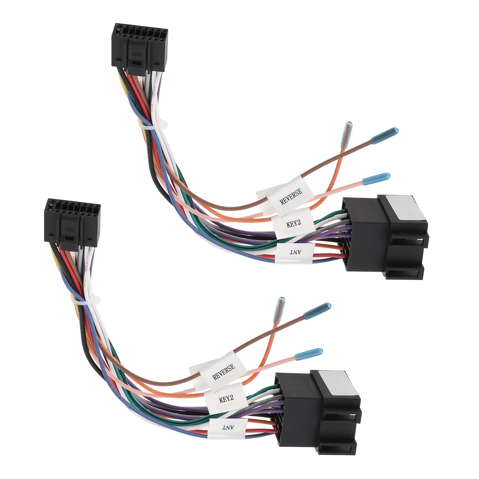 Amazon.com: OTOTEC 2Pcs ISO Cable Adapter DIN ISO 16 Pin Radio Car ...