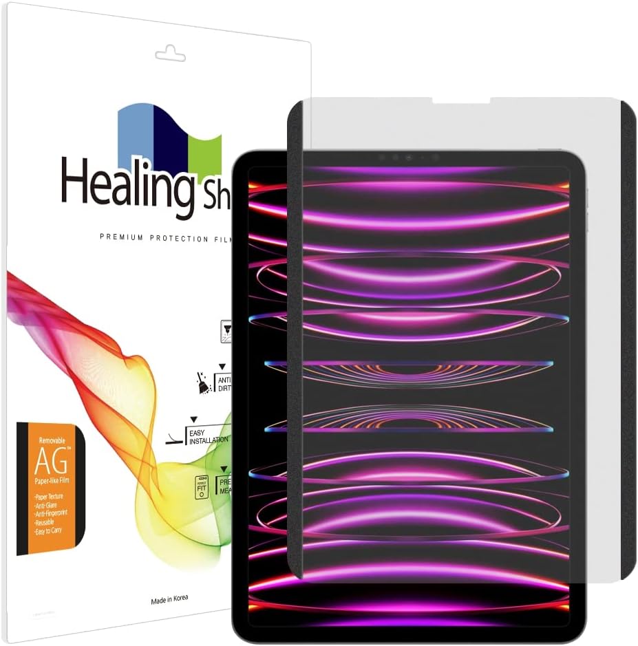 Amazon.com: Healing Shield Reusable Paper Texture Screen Protector ...