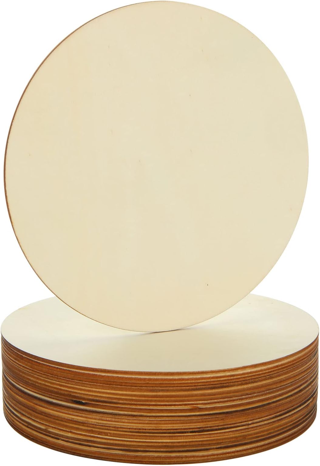 Ksvaye 12 Stück Runde Holzscheiben 20 cm Durchmesser Holzplatten zum ...