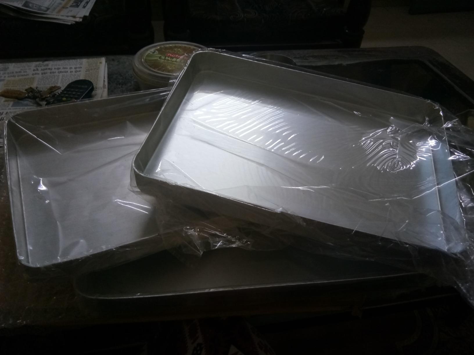 JAYCO Aluminum Trays for Baking/Serving Ideal for Mithai/Barfi, (12"-13 ...