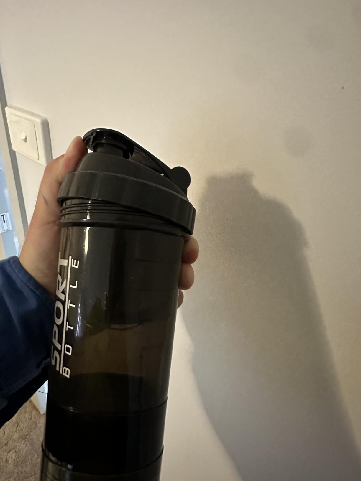 16 oz Shaker Water Bottle for Protein Mixes, Pre Workout Sport Water ...