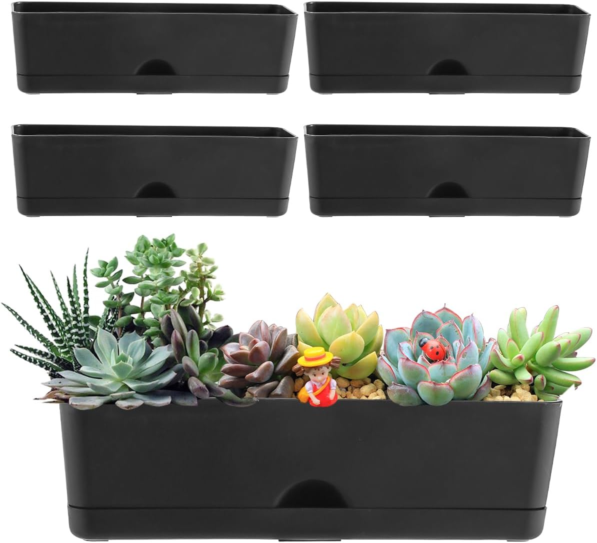 5 Pack Window Boxes Planters 16 Inches Rectangular Australia | Ubuy