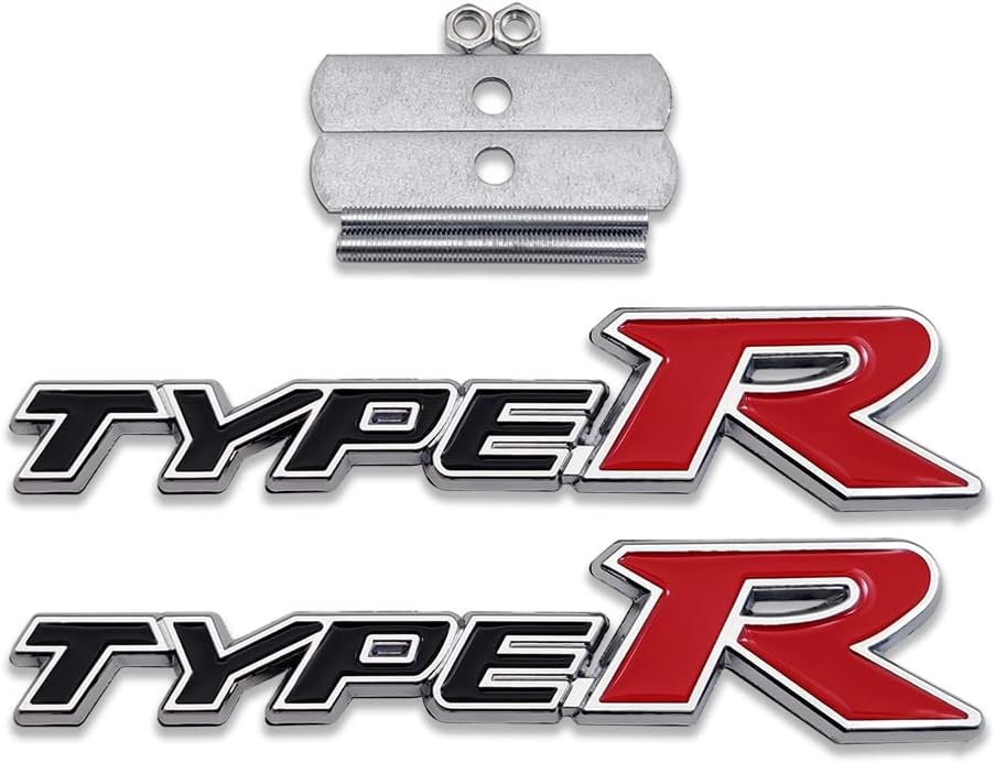 Amazon.com: Chrome Metal Type-R Logo Car Emblem Premium 3D Racing Sport ...