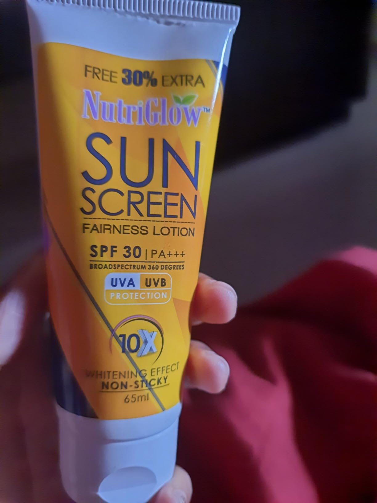 NutriGlow Sunscreen Fairness Lotion SPF 30 & PA+++, Non Greasy & Water ...