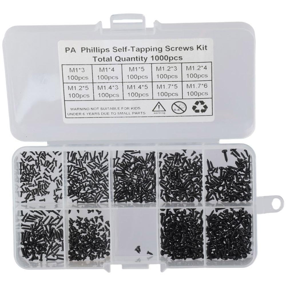 Amazon.com: FEIYING 1000Pcs Tiny Electronic Self-Tapping Machine Screws ...