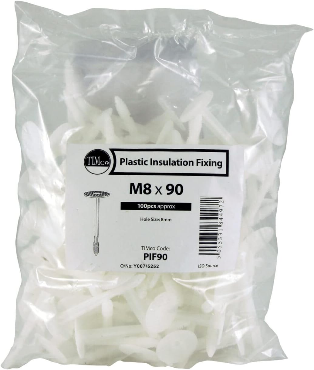 Timco Plastic Insulation Fixing - M8 X 50-100 Pieces - Amazon.com