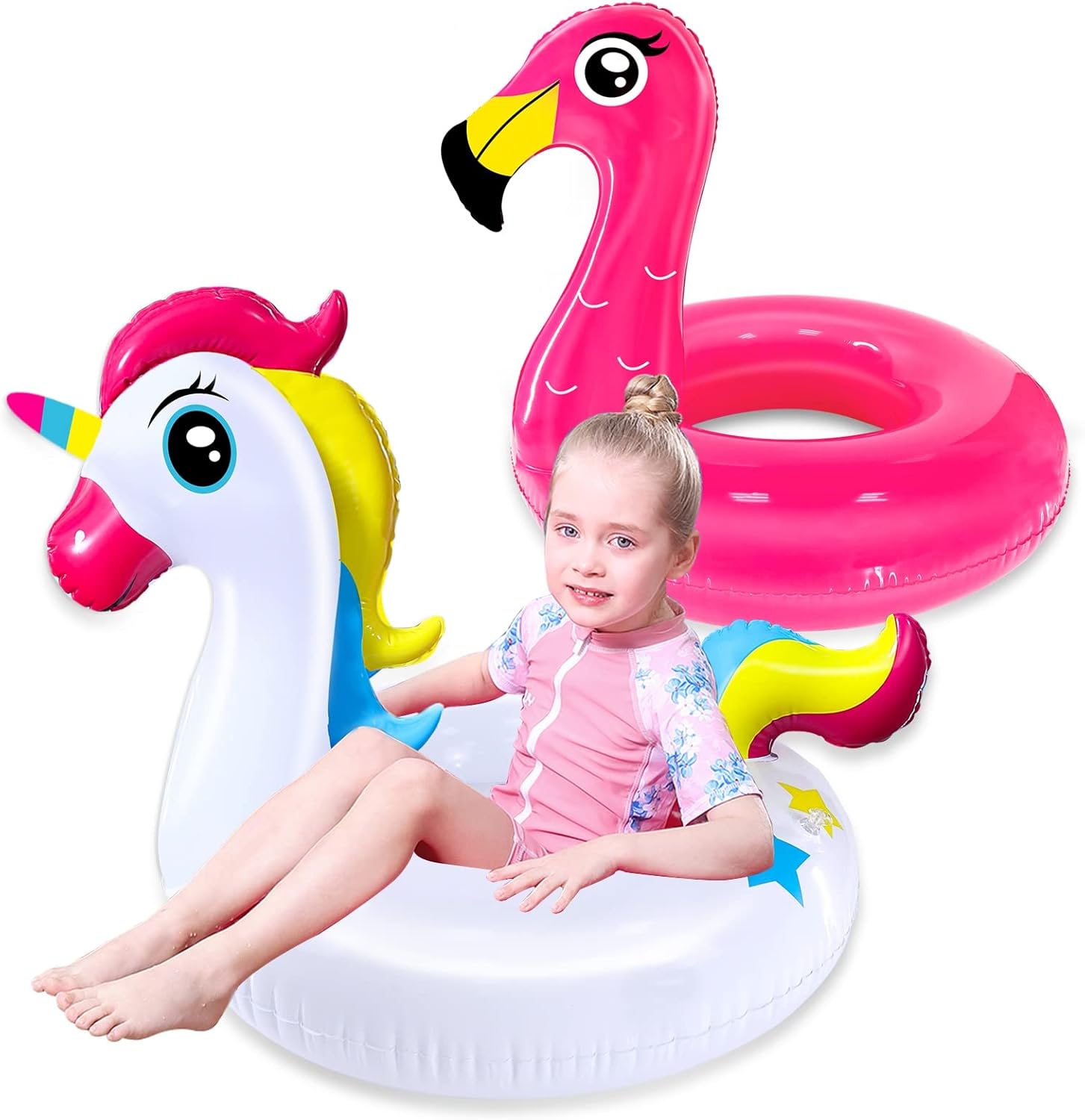 Amazon.com: 2 Pack Pool Floats for Kids Age 4-10 Years 27.5 Inch ...