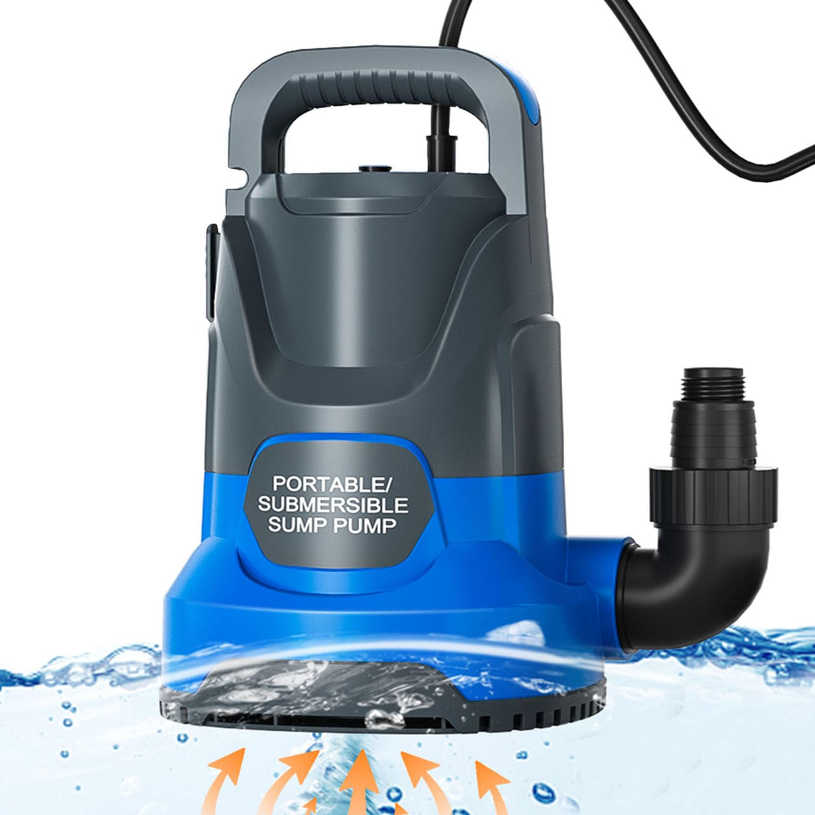 Snapklik.com : Portable Sump Pump Clean Water Removal Pump 1 HP ...