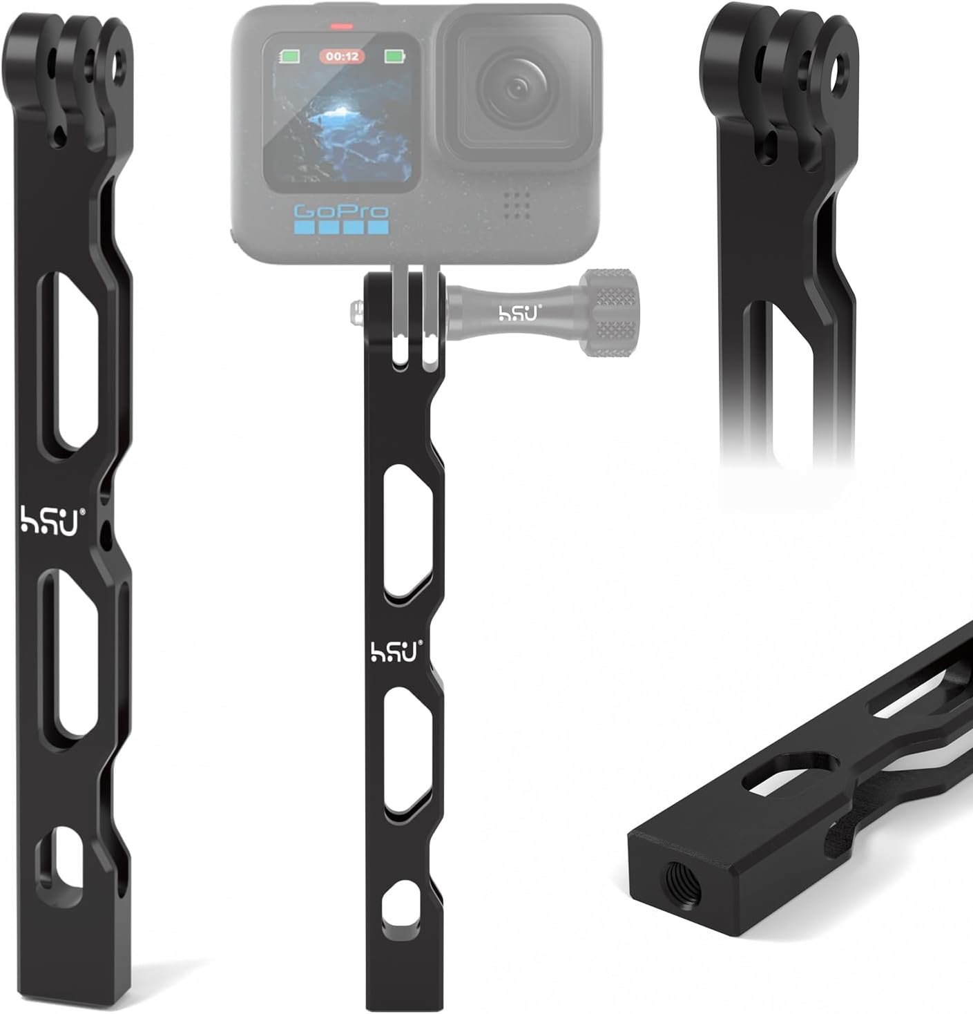 Amazon.com: HSU Extension Arm for GoPro, Aluminum Helmet Stick ...