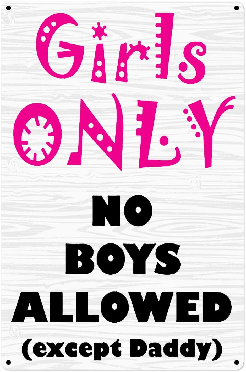 Amazon.com: No Trespassing Girls Only Sign Aluminum Cute Pink Signs A ...