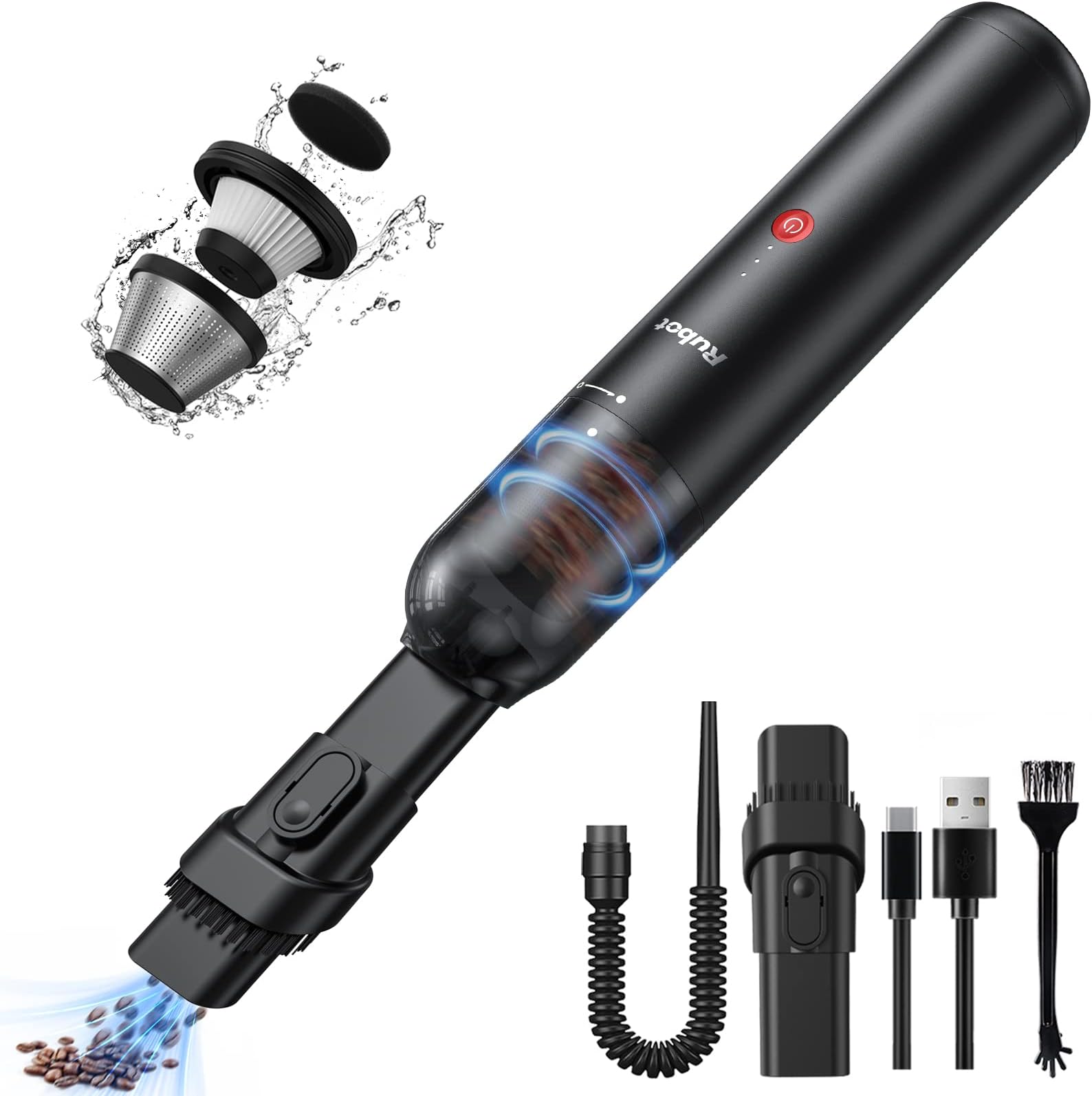 Amazon.com: RUBOT Mini Handheld Vacuum Cleaner, 16000PA Powerful ...