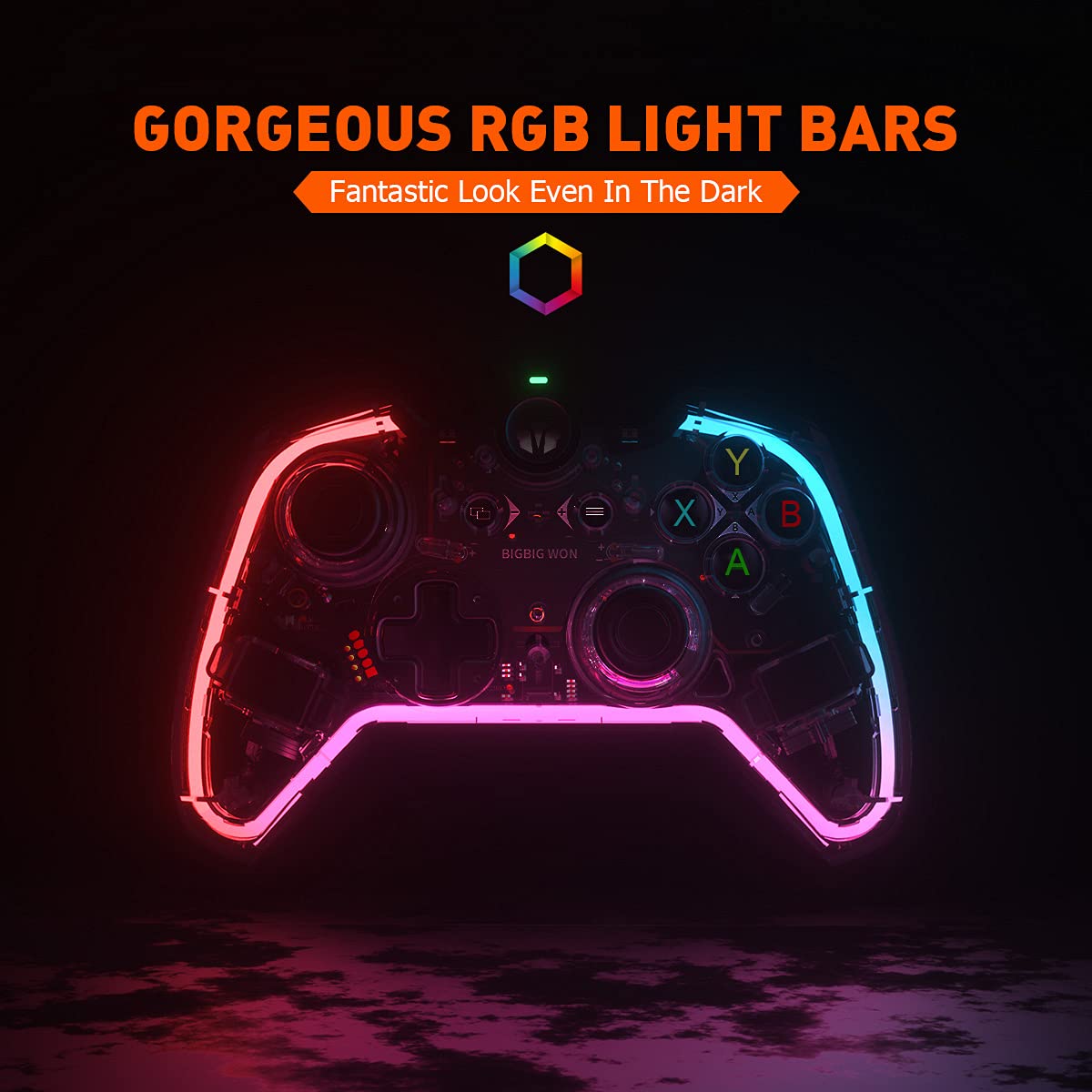 Buy BIGBIG WON Wired Rainbow Game Controller for PC/Nintendo Switch,PS4 ...