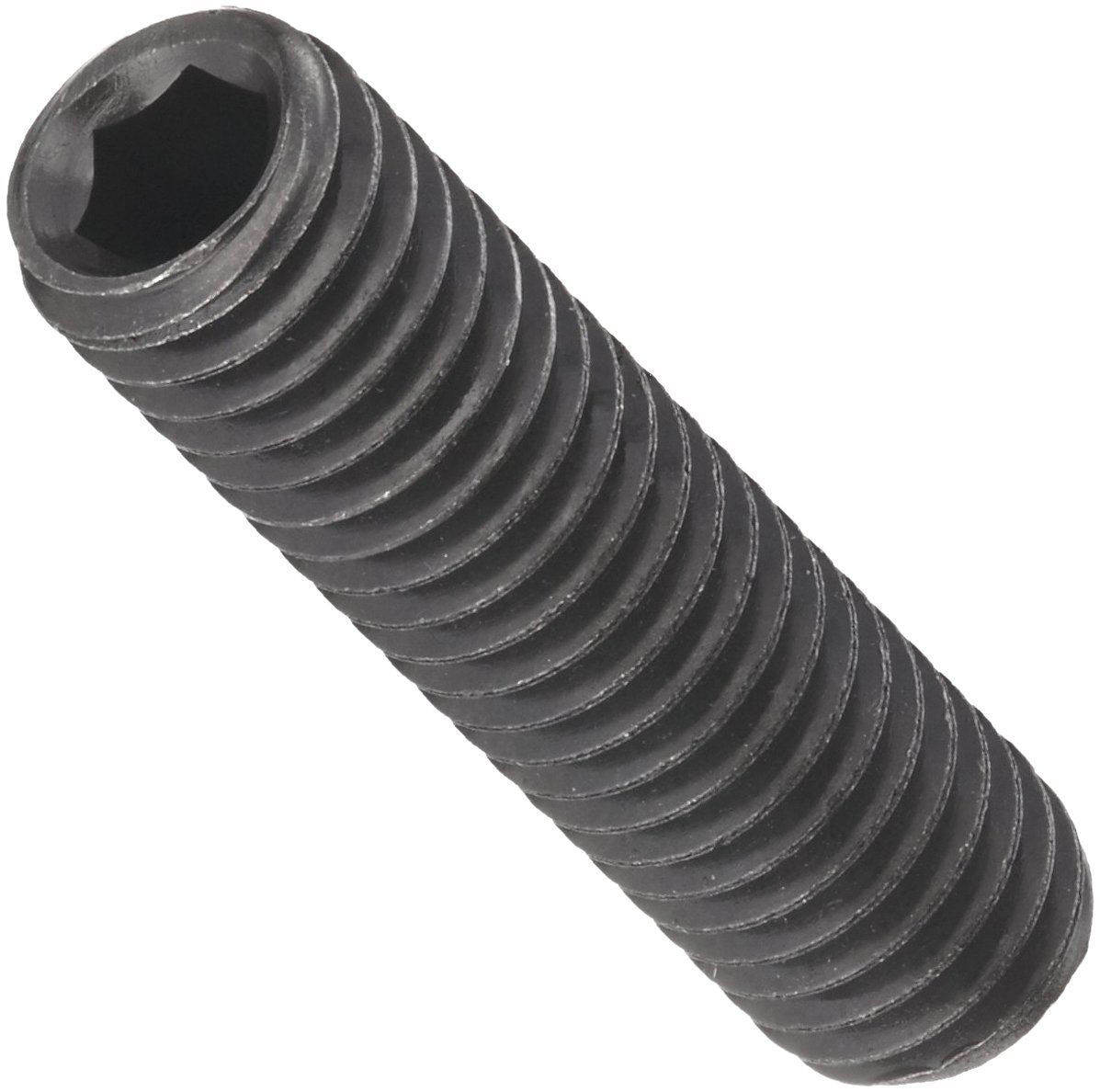 Alloy Steel Set Screw, Black Oxide Finish, Hex Socket Drive, Cone Point ...