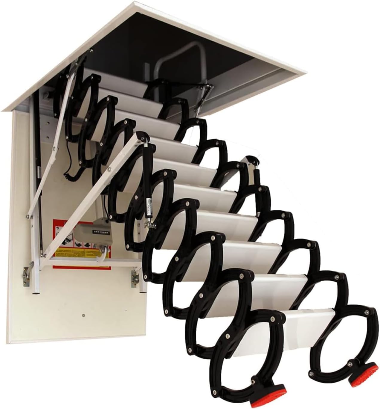 Electric Ceiling Telescoping Ladder Indoor Attic Pull Down Collapsible ...