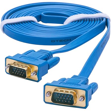 Amazon.com: DTech Thin Computer Monitor VGA Cable 6ft Standard 15 Pin ...